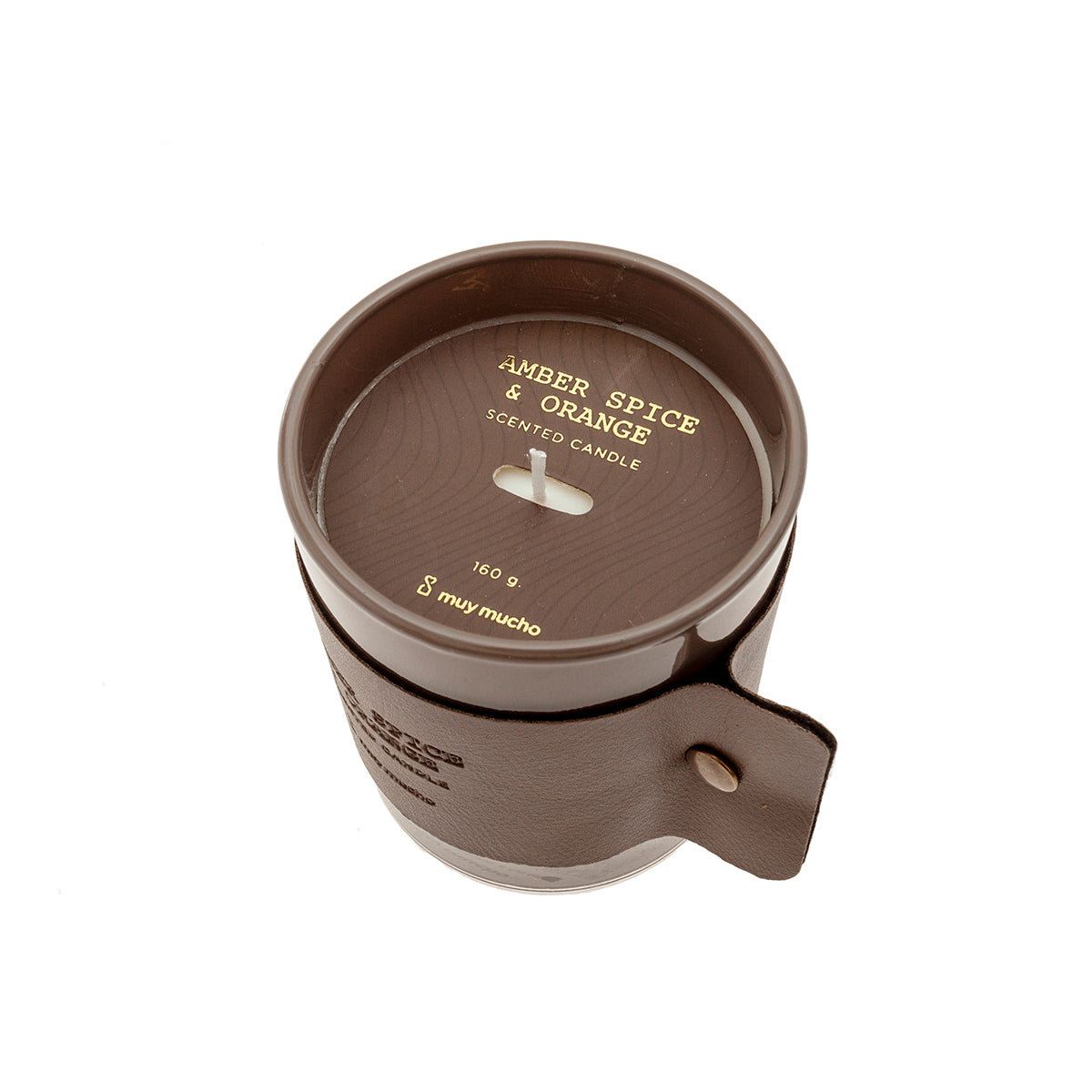 Vaso vela amber spice&orange 10x8x8,5cm 160gr ma. – muy mucho